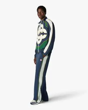 Casablanca Green & Navy Check Track Pants