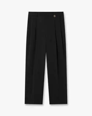 Casablanca Grey Pleated Straight Leg Trousers - Multicolor