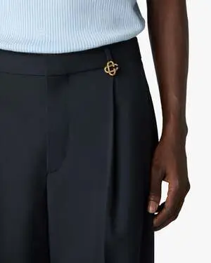 Casablanca Grey Pleated Straight Leg Trousers