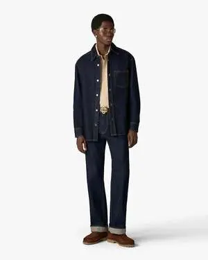 Casablanca Indigo Raw Denim Long Sleeve Shirt