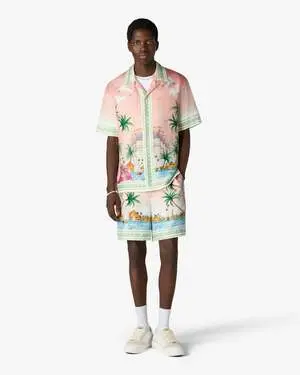 Casablanca Ethereal Short Sleeve Silk Shirt