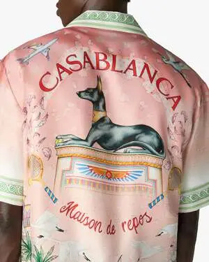 Casablanca Ethereal Short Sleeve Silk Shirt