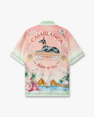 Casablanca Ethereal Short Sleeve Silk Shirt