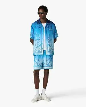 Casablanca Gradient Egyptian Rug Short Sleeve Silk Shirt