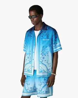 Casablanca Gradient Egyptian Rug Short Sleeve Silk Shirt