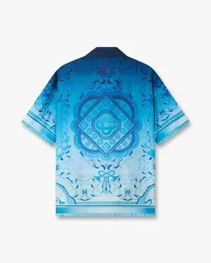 Casablanca Gradient Egyptian Rug Short Sleeve Silk Shirt
