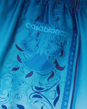 Casablanca Gradient Egyptian Rug Silk Shorts
