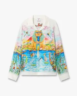 Casablanca Multicolour Egypt As It Was Long Sleeve Linen Shirt - Multicolor