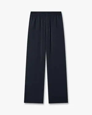 Casablanca Dark Navy Monogram Silk Trousers - Multicolor