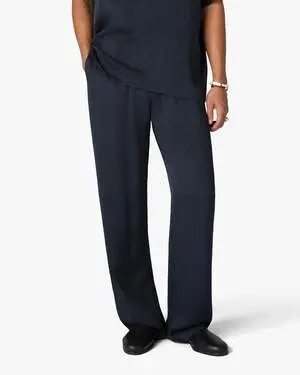 Casablanca Dark Navy Monogram Silk Trousers