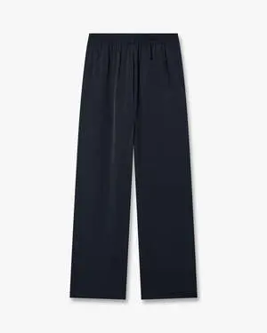 Casablanca Dark Navy Monogram Silk Trousers
