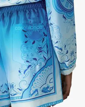 Casablanca Gradient Egyptian Rug Silk Shorts