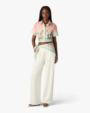 Casablanca Ethereal Cotton Cropped Shirt