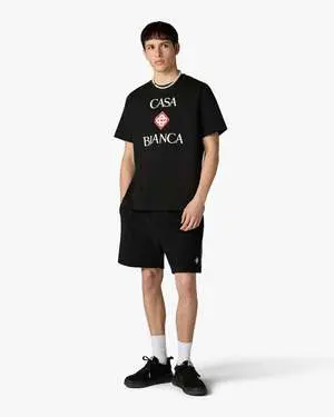 Casablanca Diamond Logo Short Sleeve T-shirt - Black