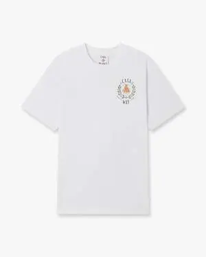 Casablanca White Casaway Short Sleeve T-shirt - Orange