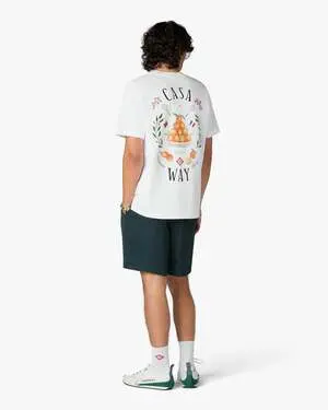 Casablanca White Casaway Short Sleeve T-shirt - Orange