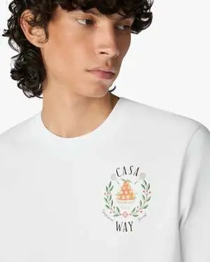 Casablanca White Casaway Short Sleeve T-shirt - Orange