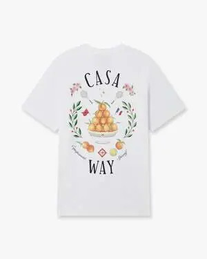 Casablanca White Casaway Short Sleeve T-shirt - Orange