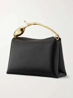 Erdem Bloom Medium Floral-embroidered Leather Clutch