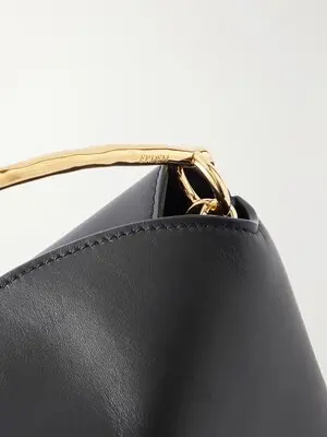 Erdem Medium Floral-embroidered Leather Clutch With Gold-tone Hoop Handle