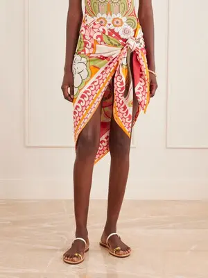 La DoubleJ Printed Jersey Pareo - Red