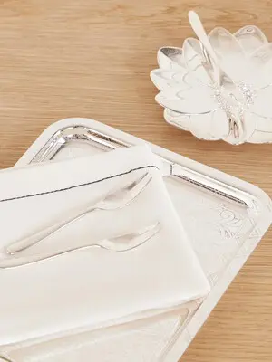 Christofle Set Of Six -plated Cocktail Forks - Silver