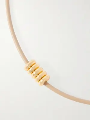 DEHANCHE Hollyhock Leather Necklace