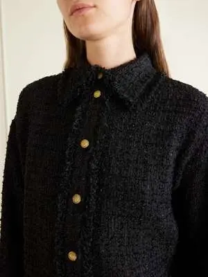 Balmain Cotton-blend Tweed Shirt