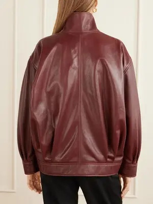 ARMA Paula Full-grain Leather Jacket - Burgundy