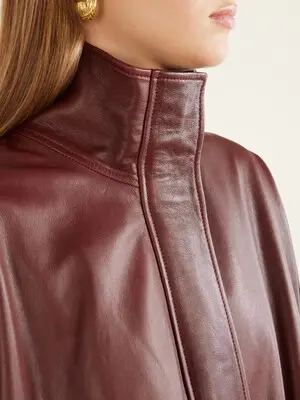ARMA Paula Full-grain Leather Jacket - Burgundy