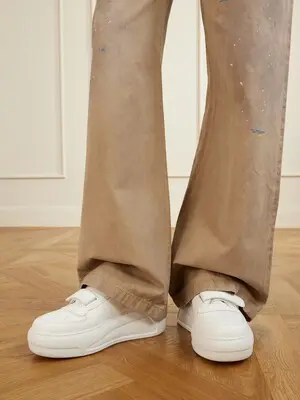 Acne Studios Steffey Leather Platform Sneakers - White