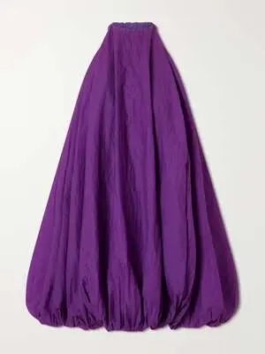 Alaïa Balloon Woven Dress - Violet