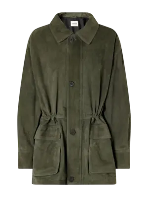 ARMA Maeve Paneled Suede Jacket - Green