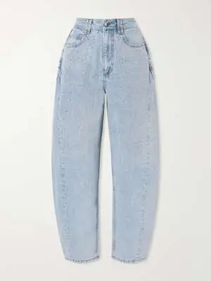 Aje Lucina Studded High-rise Straight-leg Jeans - Blue
