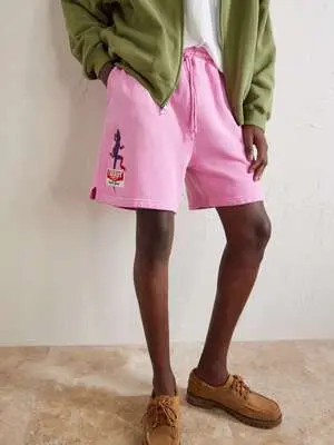 CHERRY LOS ANGELES Logo-embroidered Cotton Shorts