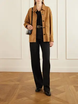 ARMA Kaylee Paneled Suede Jacket - Brown