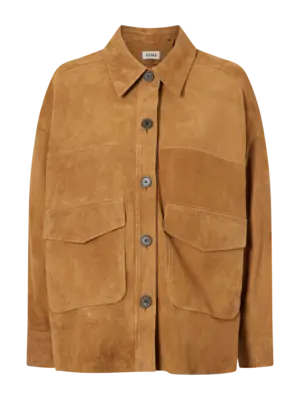 ARMA Kaylee Paneled Suede Jacket - Brown