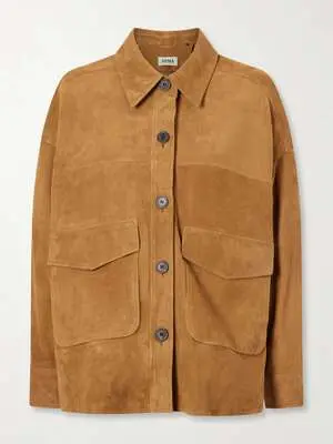ARMA Kaylee Paneled Suede Jacket - Tan