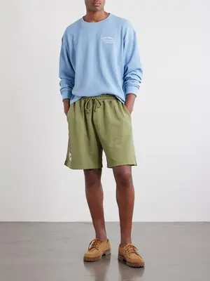 CHERRY LOS ANGELES Embroidered Cotton Shorts