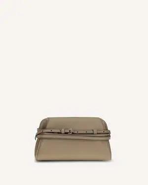 Moschino Moschino Belt-Detail Clutch Beige