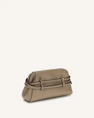 Moschino Belt-detail Clutch - Beige