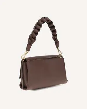 COCCINELLE Boheme Shoulder Bag With Woven Handle - Brown