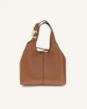 COCCINELLE C-easy Small Grained Leather Handbag - Brown