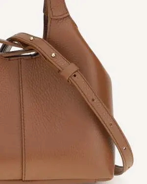 COCCINELLE C-easy Small Grained Leather Handbag - Brown