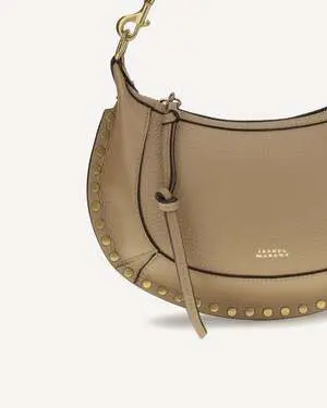 Isabel Marant Étoile Oskan Moon Shoulder Bag In Calf Leather - Beige