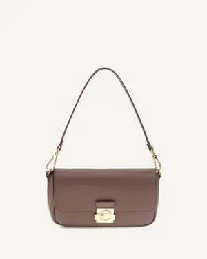 COCCINELLE C-me Lock Medium Shoulder Bag - Brown