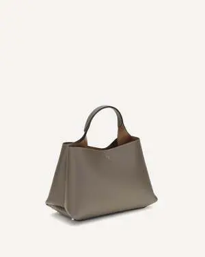 TOD'S Micro Leather Handbag With T Timeless Accessory - Grey