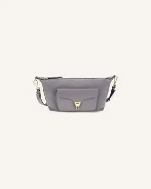 COCCINELLE Beat Generation Leather Shoulder Bag - Grey