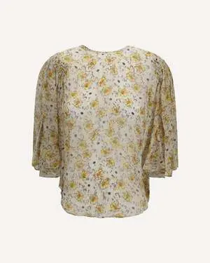 MARANT ETOILE Isabel Marant Étoile Floma Blouse Floral Print - Beige