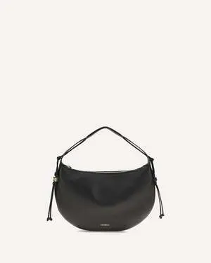 COCCINELLE Thess Shoulder Bag In Grained Leather - Black